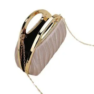 Bags | Tigerstars Shimmering Gold Evening Clutch Crossbody Bag | Poshmark